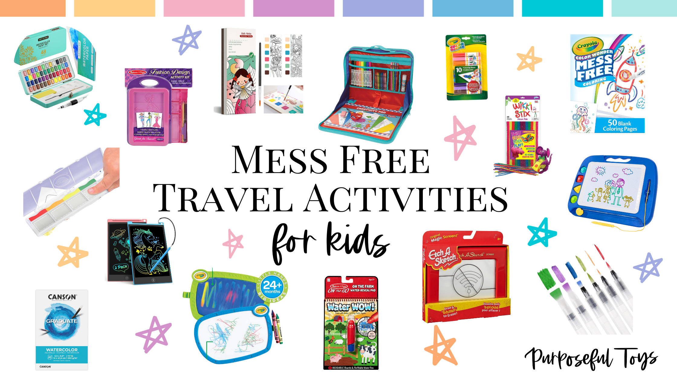 Mess Free Travel Art Activities for Kids - Purposeful Toys